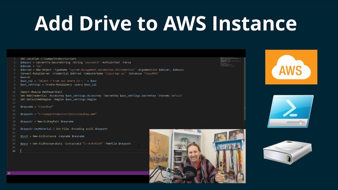 Add a Drive to an AWS Instance with PowerShell "-" Tom's Tech Show